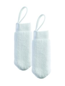 petosan microfiber fingerbrush, 2 pack, battery powered, white, for dogs