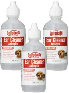 sulfodene ear cleaner antiseptic for dogs & cats, 4oz bottles (3 pack)