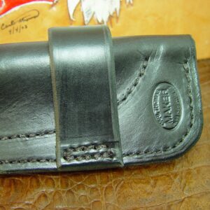 Custom Leather Knife Sheath Fits Rat 4 and ESEE 4, Leather Fixed Blade Knife Holder, Dyed Black