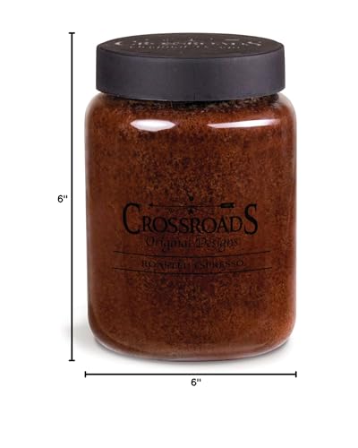 Crossroads Roasted Espresso Scented 2-Wick Candle, 26 Ounce