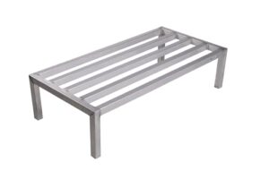 winholt equipment alsq-4-1224 dunnage rack, all welded aluminum tubular construction, 24" w x 48" l x 12" h, 4 ft., 1 tier, for commercial use, nsf