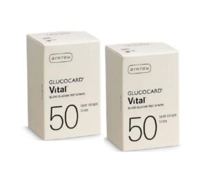 arkray glucocard vital blood glucose test strips 50 strips. (pack of 2) by glucocard vital