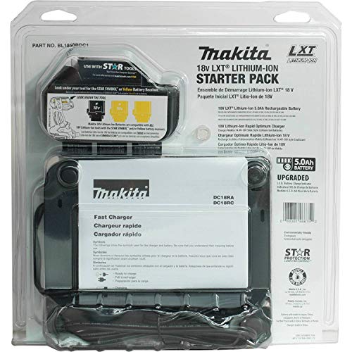 Makita BL1850BDC1 18V LXT® Lithium-Ion Battery and Charger Starter Pack (5.0Ah)