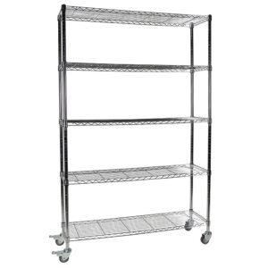 apollo hardware chrome 5-shelf wire shelving 14"x48"x72" (chrome)