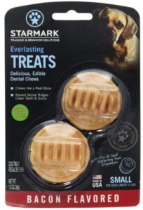 starmark everlasting bacon dog dental chews, small (4 pack)