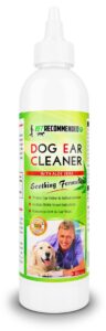 vet recommended dog ear cleanser with natural aloe vera for dog ear cleaning (8oz/240ml).