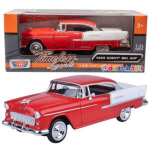 1955 chevy bel air, red - showcasts 73229-1/24 scale diecast model toy car, but no box