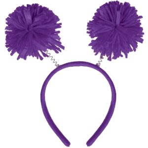 amscan pom yarn spings head bopper, 9" x 4 1/2", purple