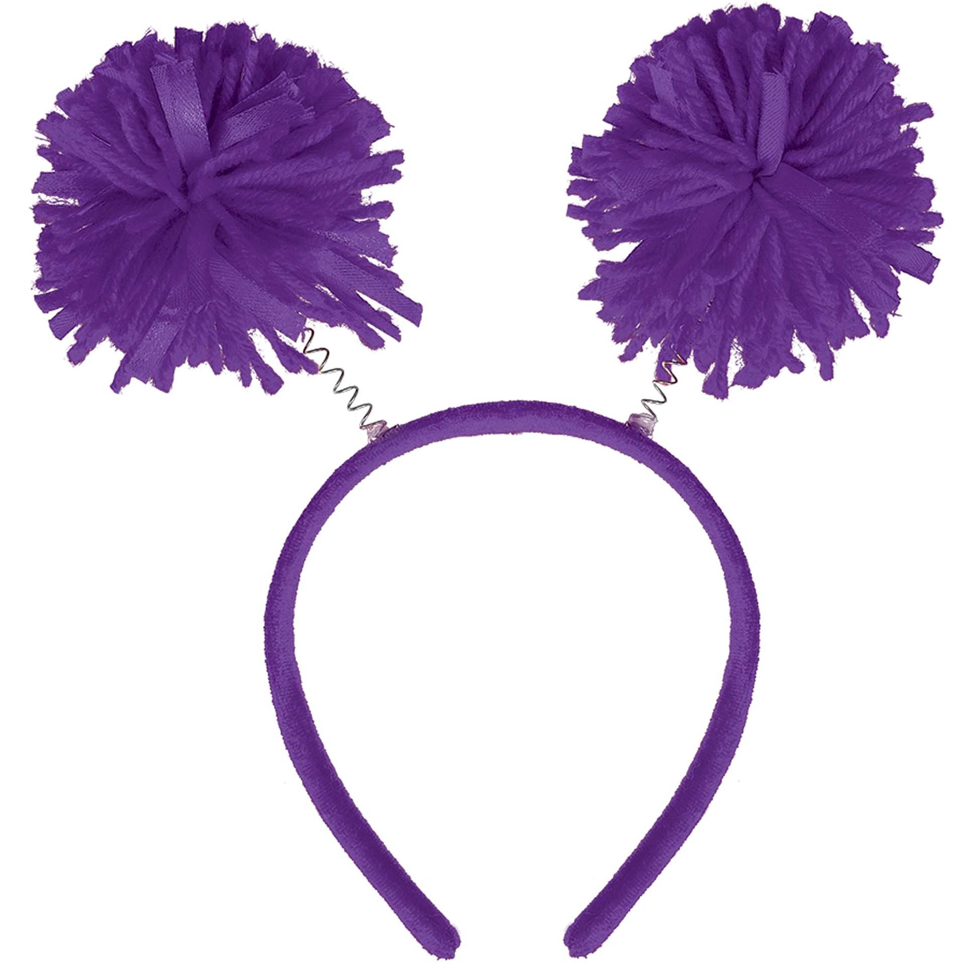 Amscan Pom Yarn Spings Head Bopper, 9" x 4 1/2", Purple