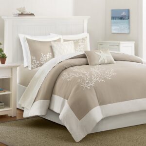 harbor house coastline duvet cover set cal king khaki, king/california king,