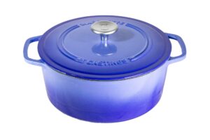 marquette castings 6 qt. enameled cast iron dutch oven (superior blue)