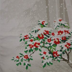 furoshiki wrapping cloth camellia blanketed in snow motif japanese fabric 50cm