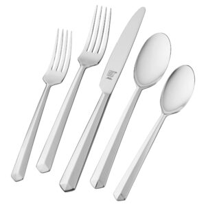 zwilling ja henckels alluri 42-piece 18/10" stainless steel flatware set, silver