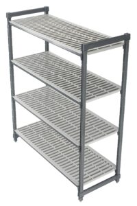 cambro esu244272v4580 camshelving elements starter 4v 24x42x72 brushed graphite 1 each