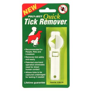 poly-ject quick tick remover tool used for tick removal (humans, dogs, cats, animals)