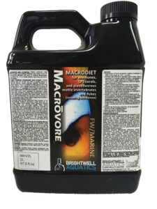 brightwell aquatics macrovore - food for anemones, lps corals & planktivorous motile invertebrates & fishes, 2 liter