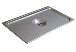 carlisle foodservice products durapan full-size stainless steel food pan lid with concave handle for catering, buffets, restaurants, silver