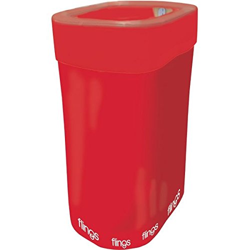 amscan Apple Red Flings Pop-Up Trash Bin, 22 x 15 x 10"/13 gallon