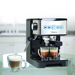 Capresso 124.01 Ultima Pro Programmable Pump Espresso Machine, Black/Stainless Steel