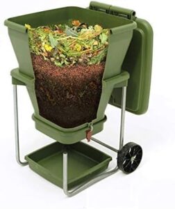 hungry bin worm composter | large capacity indoor or outdoor compost bin & worm farm | food composter & food scrap bin | vermicompost bin | vermicast | vermicompost fertilizer for composting garden