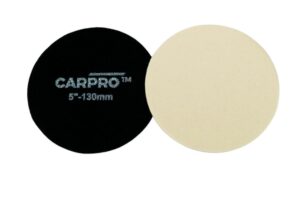 carpro glass polishing pad - polish glass scratches etching, correct and clean damaged windshield & window glass - 5" (1 pack)