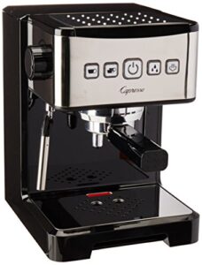 capresso 124.01 ultima pro programmable pump espresso machine, black/stainless steel