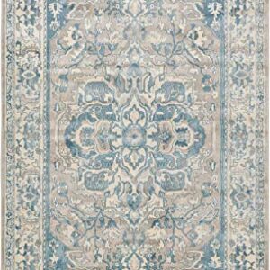 Unique Loom Paris Collection Area Rug - Louisa (5' 1" x 8' Rectangle, Dark Gray/ Beige)