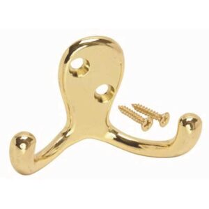 anvil mark 802503 double wardrobe double hook polished, brass