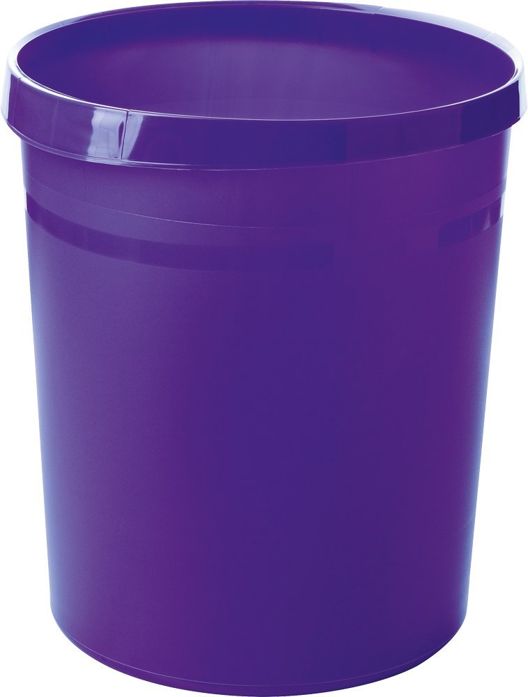 HAN Trend Colour Purple 18 Litre Bin Set of 5 with 2 Hollow Handles