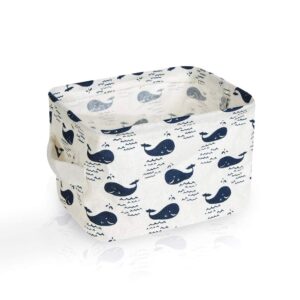 calistous 1pc stationery handicraft storage basket linen desk storage box whale