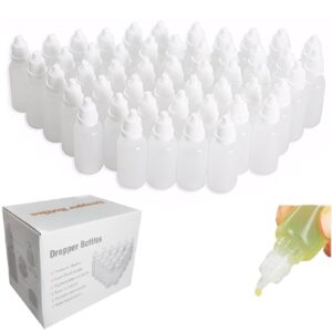 eldwivz plastic eye dropper bottle: 50 pcs 10 ml empty small squeeze bottles for oil ear paint liquid