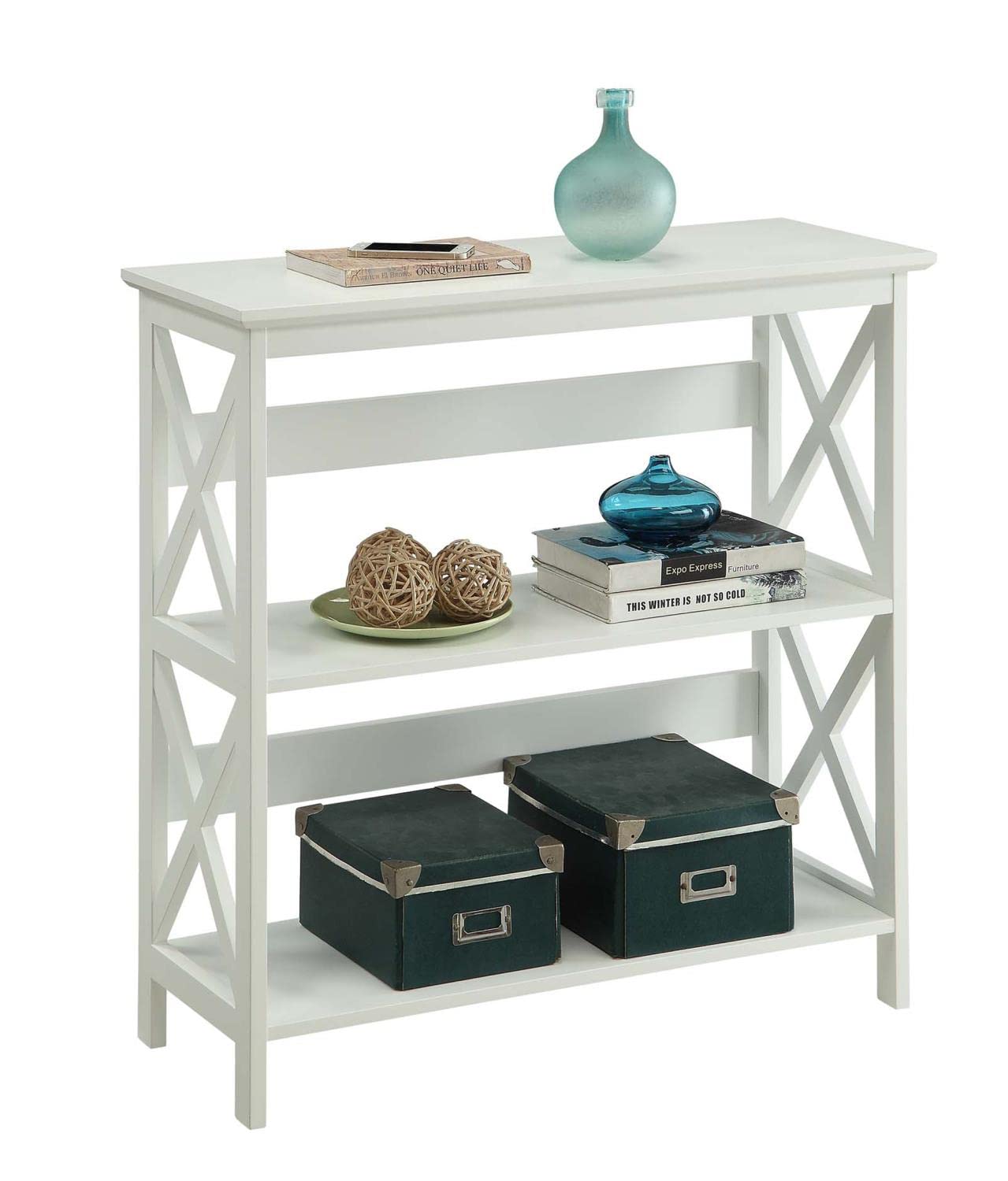 Convenience Concepts Oxford 3 Tier Bookcase, White