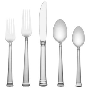 lenox eternal 20-piece flatware set, 3.20 lb, metallic