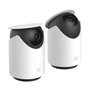 yi pet security camera 2pc, 1080p 360-degree smart indoor dog cat dome ip cam with night vision, 2-way audio, motion detection, phone app, compatible with alexa and google