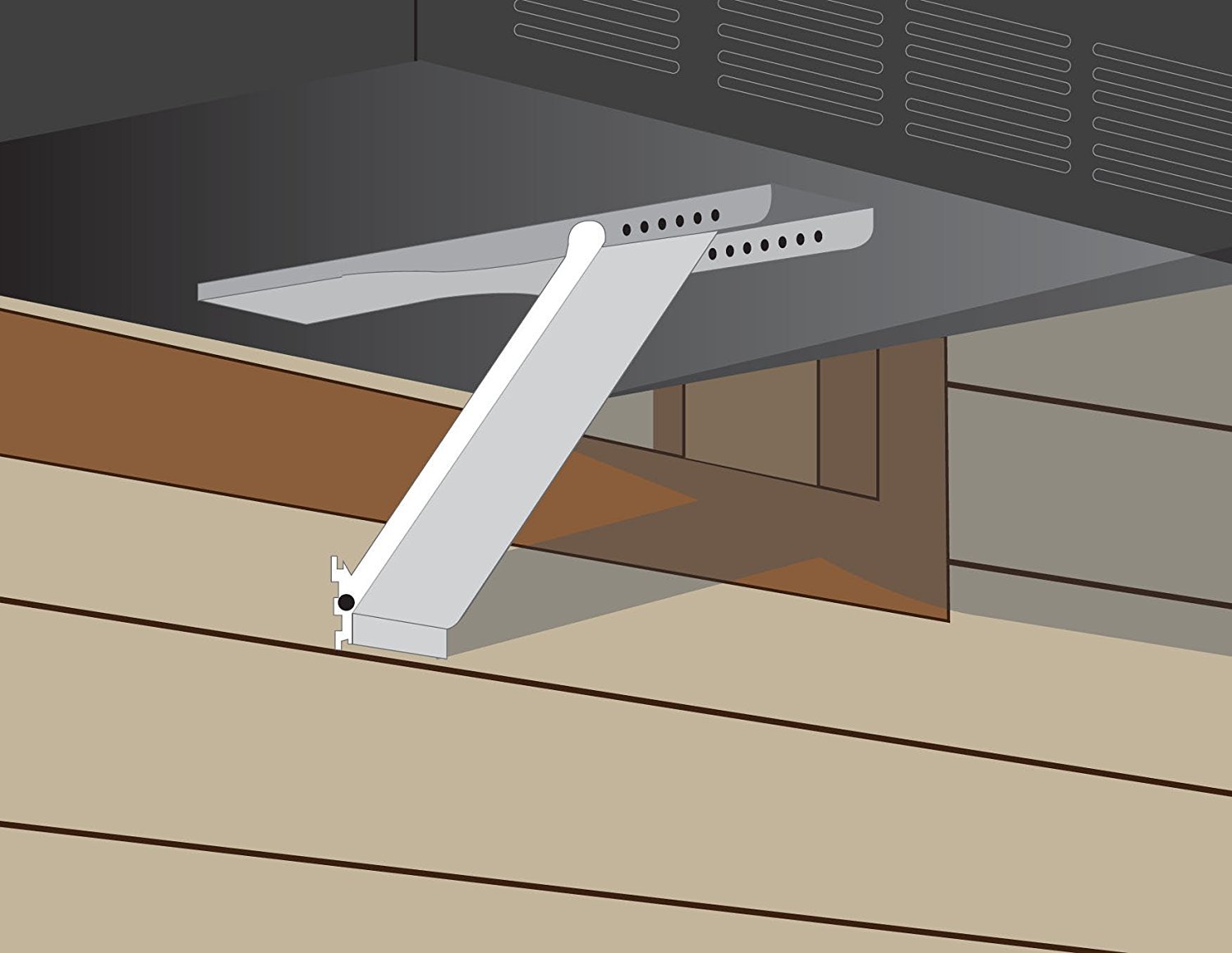 ANYMOUNT Air Conditioner Support Bracket for Outdoor Window AC, AC Window Bracket Supports up to 10,000 BTU & 88 Lbs., Heavy Duty AC Unit Mounting Bracket