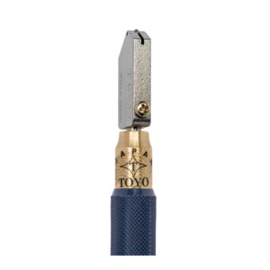 TOYO TC17B Glass Cutter | Brass Handled Supercutter | Straight Blade | Original Self Oiling Glasscutter | Made in Japan