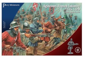 perry miniatures - set ao 50 agincourt french infantry 1415-29 plastic 28mm toy soldiers set