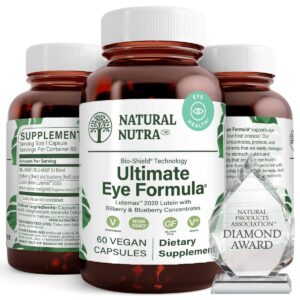 natural nutra ultimate eye health vitamins, eye supplement, helps improve eye health, bilberry extract, 60 capsule