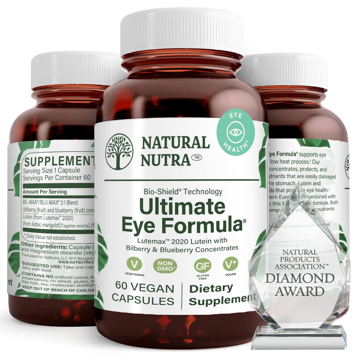 Natural Nutra Ultimate Eye Health Vitamins, Eye Supplement, Helps Improve Eye Health, Bilberry Extract, 60 Capsule