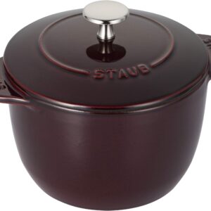 staub La Cocotte de Gohan 40511-561 La Cocotte de Gohan Grenadine Red, M, 6.3 inches (16 cm), Rice Pot, 2 Pieces, Cast Iron, Induction Compatible, Rice Cooker