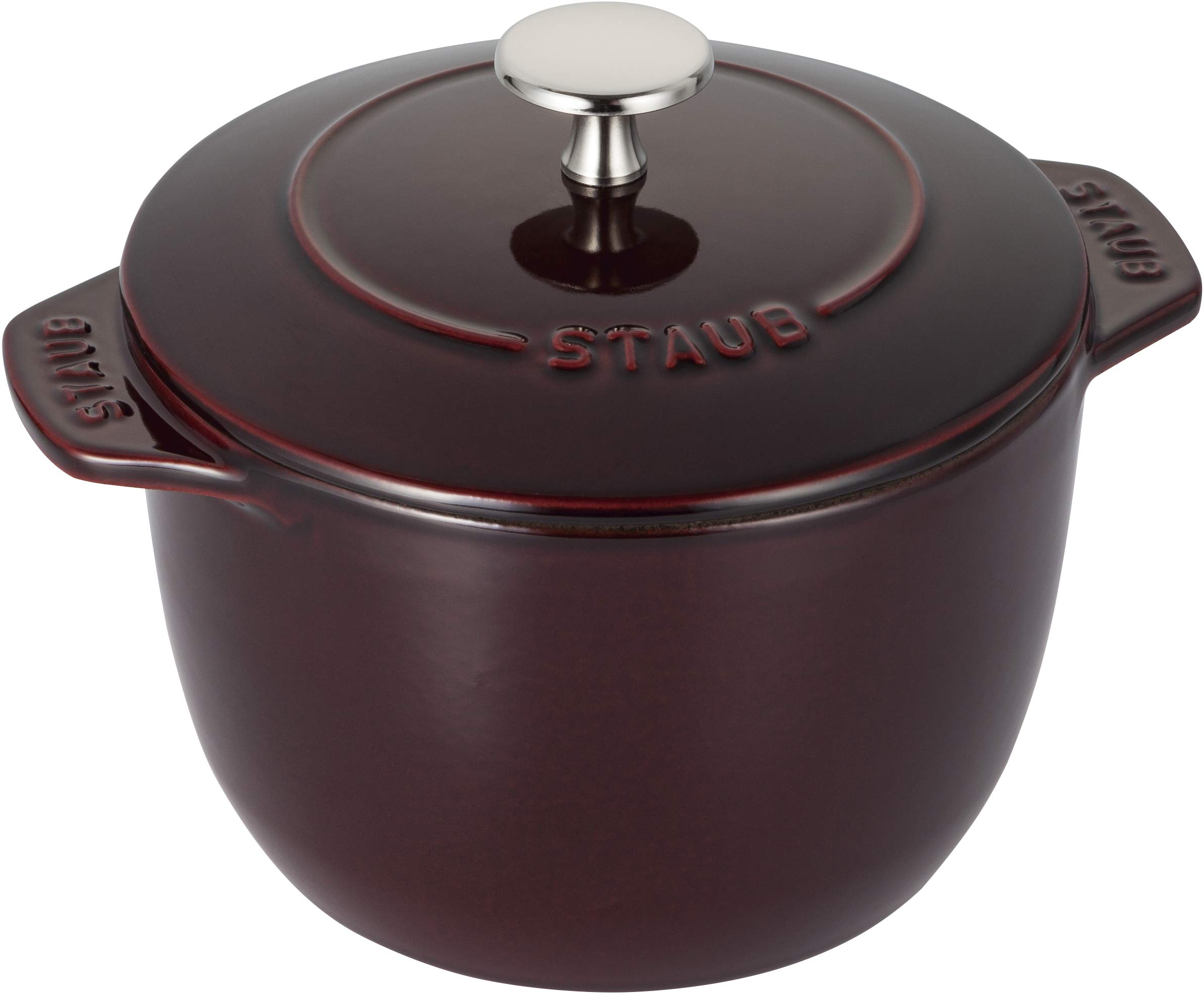 staub La Cocotte de Gohan 40511-561 La Cocotte de Gohan Grenadine Red, M, 6.3 inches (16 cm), Rice Pot, 2 Pieces, Cast Iron, Induction Compatible, Rice Cooker