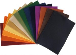 100% wool craft felt - 14 sheet package - from national nonwovens co.