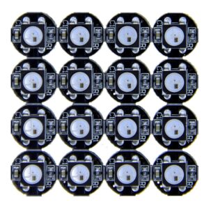 alitove 100pcs ws2812b addressable 5050 smart rgb led pixel light on black heat sink pcb board 5v dc compatible with raspberry pi for diy lighting project