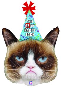 betallic xl 36" grumpy cat super shape mylar foil balloon party decoration