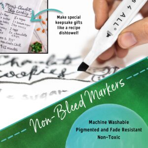 Crafts 4 All Fabric Markers for Clothes - Pack of 2 No Fade, Dual Tip Permanent Fabric Pens - No Bleed, Machine Washable Shoe Markers for Fabric Decorating - Laundry Marker, Erases Stains Easily