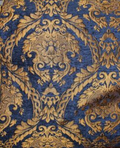 chenille renaissance,medallion design. home decor, upholstery, sold by the yard (burgundy/gold) (gold/blue)