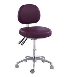 aphrodite dental deluxe mobile chair doctor's stool with backrest micro fiber leather from purple-violet