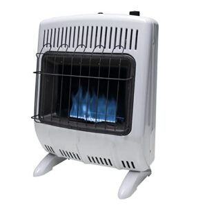 mr. heater mhvfbf20ngt 20,000 btu vent free blue flame natural gas heater & supplemental heat in cold rooms, additions, sun rooms & cabins - white