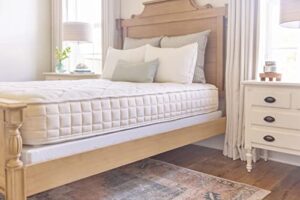 naturepedic chorus organic mattress - medium firm mattress with encased coil layers for universal comfort and pressure relieving - bed-in-a-box latex mattress - king