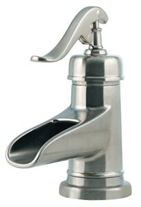 pfister lf-m42-ypkk lfm42ypkk ashfield single control 4" centerset bathroom faucet in brushed nickel